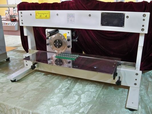 Manual Pcb Depanel With One Circular And One Linear Blade